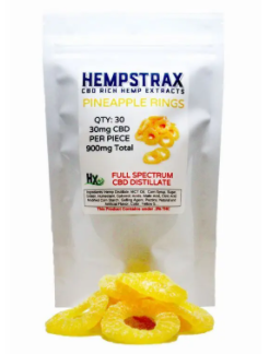 Hemptrax Pinapple Gummy 30 mg each, 30 count
